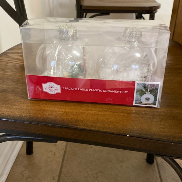 Holiday Time | Holiday | Holiday Time 2 Pack Fillable Plastic Ornament ...